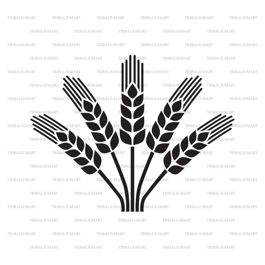 Wheat Ear. Cut Files for Cricut. Clip Art Silhouettes (eps, Svg, Pdf ...