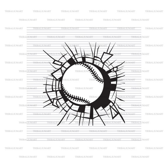 Smashing Baseball Ball. Cut Files for Cricut. Clip Art | Etsy