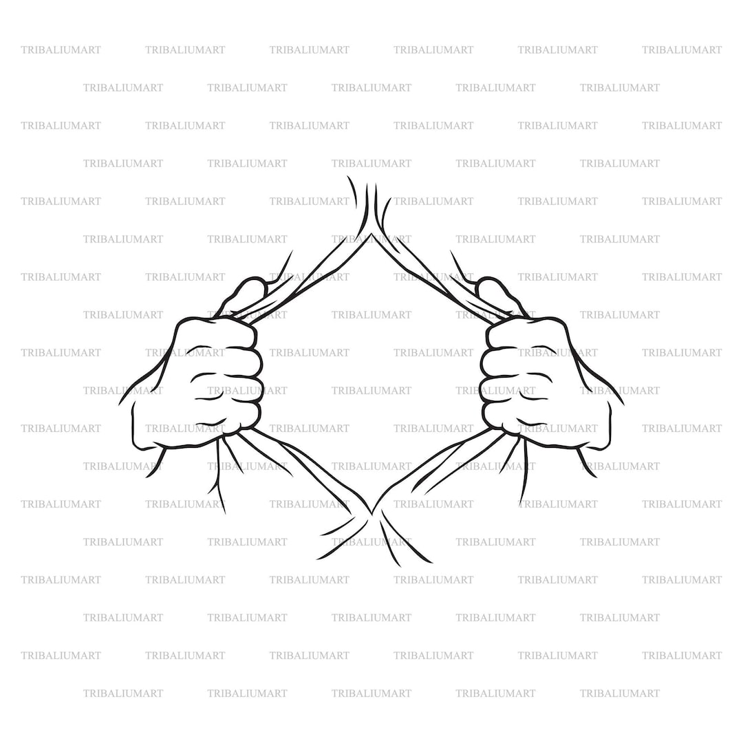 Superhero Open Shirt. Man Tear Away. Ripped or Open Shirt. Hand Ripping ...