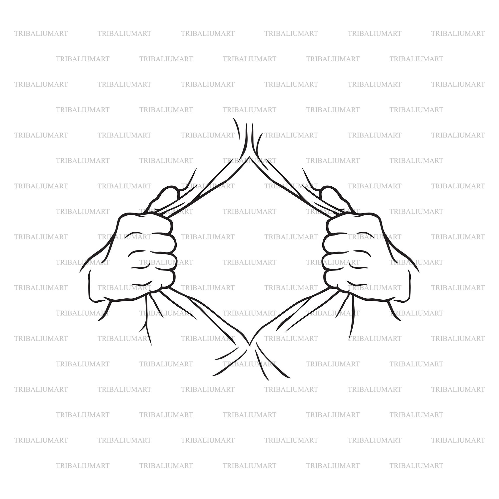 Superhero Open Shirt. Man Tear Away. Ripped or Open Shirt. Hand Ripping ...