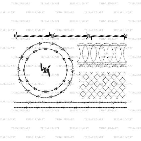 Barb Wire and Wire Fence Icons. Cut Files for Cricut. Clip Art - Etsy