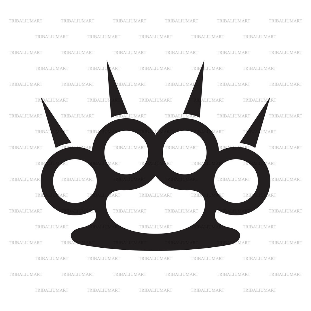 Sharp Thin Steel Brass Knuckle. Cut Files for Cricut. Clip Art ...