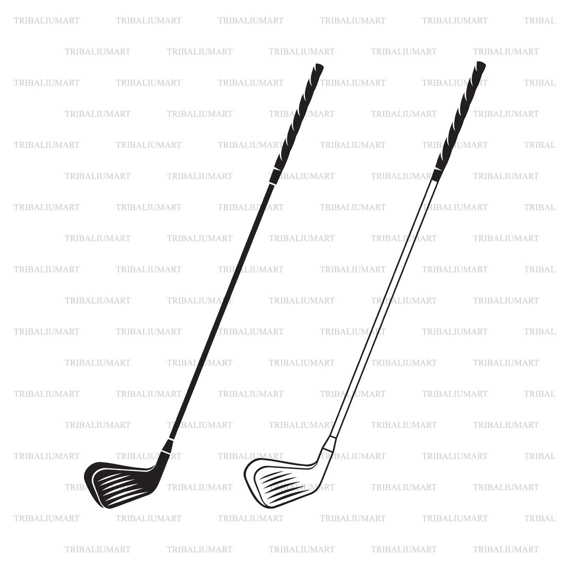 Golf Club. Cut Files for Cricut. Clip Art Silhouettes (eps, Svg, Pdf ...