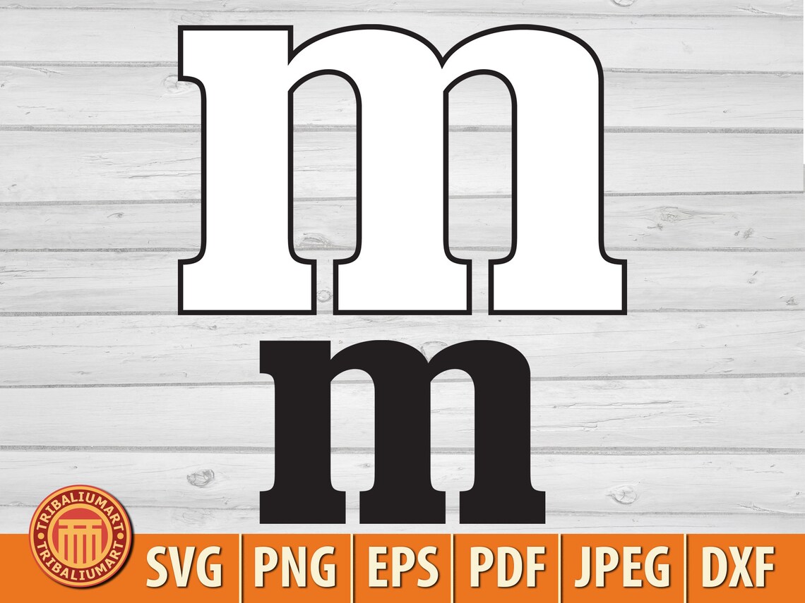 Letter M. Cut Files for Cricut. Clip Art Silhouette (eps, Svg, Pdf, Png ...