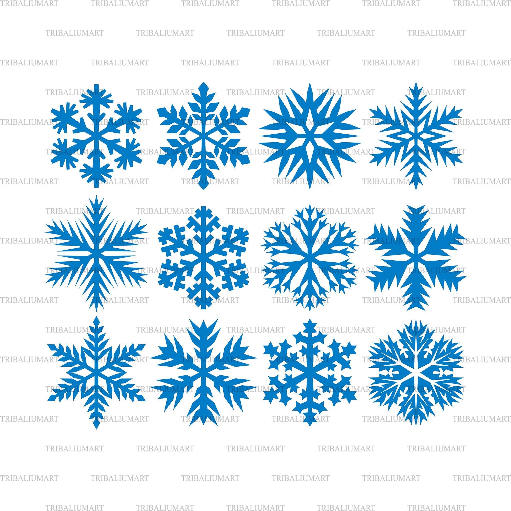 Snowflakes. Cut Files for Cricut eps Svg Pdf Png Dxf - Etsy