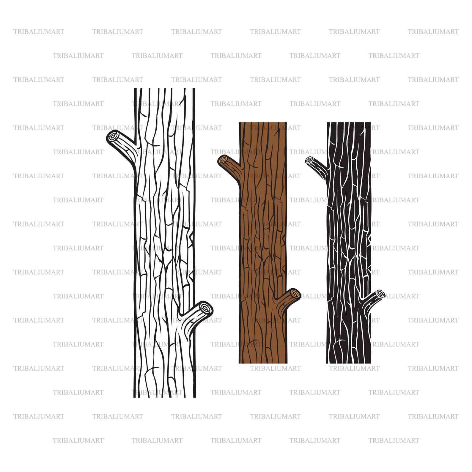 Tree Trunk. Cut Files for Cricut. Clip Art eps Svg Pdf | Etsy