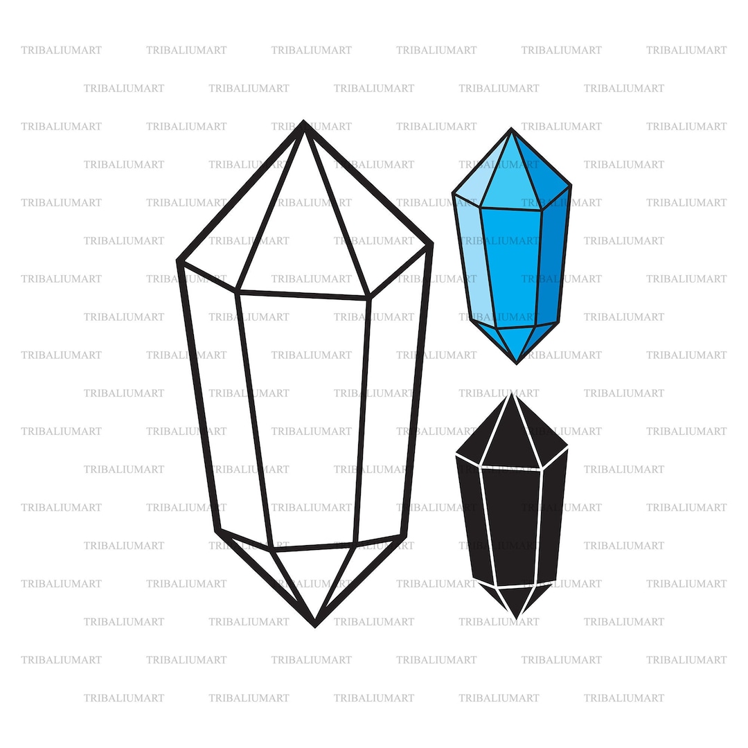 Crystal. Cut Files for Cricut. Clip Art (eps, Svg, Pdf, Png, Dxf, Jpeg ...