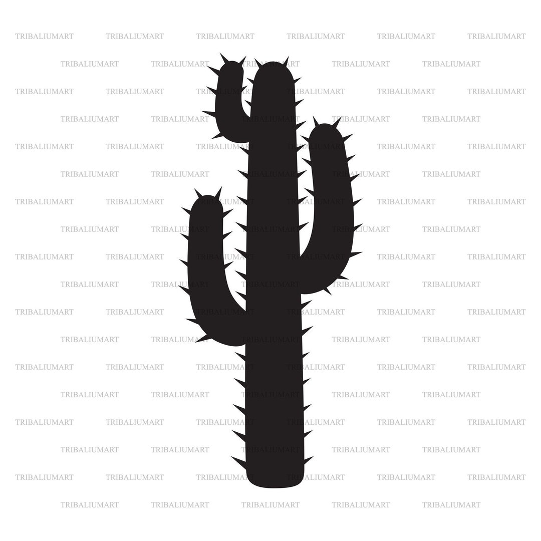 Cactus. Cut Files for Cricut. Clip Art Silhouette (eps, Svg, Pdf, Png ...