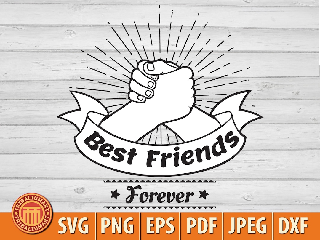 Best Friends Forever. Cut Files for Cricut. Clip Art Silhouette (eps ...