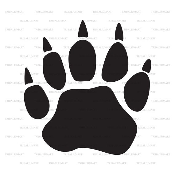 Impression de patte d'ours empreinte de griffe de | Etsy