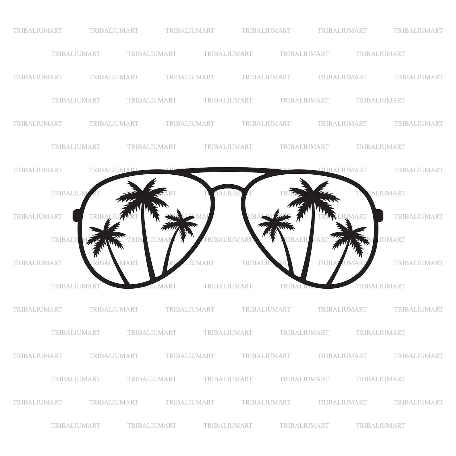 Palm Tree Aviator Sunglasses. Cut Files for Cricut. Clip Art - Etsy
