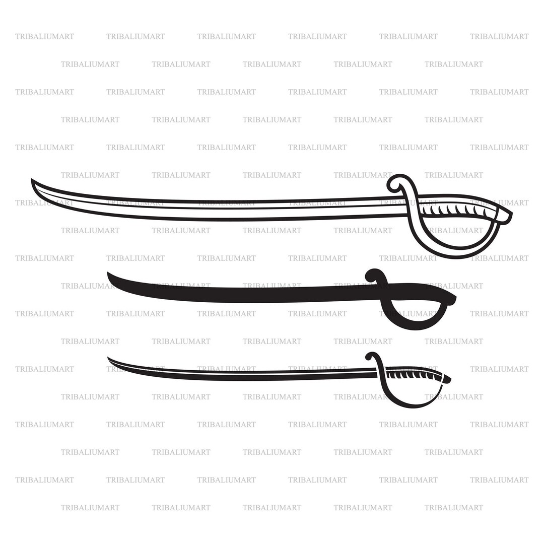 Saber. Cut Files for Cricut. Clip Art (eps, Svg, Pdf, Png, Dxf, Jpeg ...
