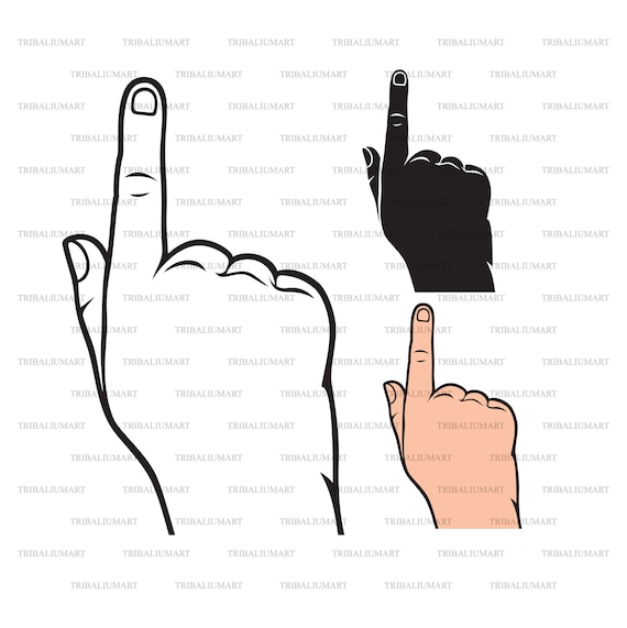 Hand or Finger Pointing. Cut Files for Cricut. Clip Art - Etsy UK