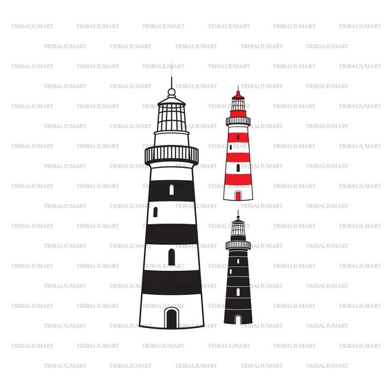 Lighthouse. Cut Files for Cricut. Clip Art Silhouettes eps - Etsy Israel