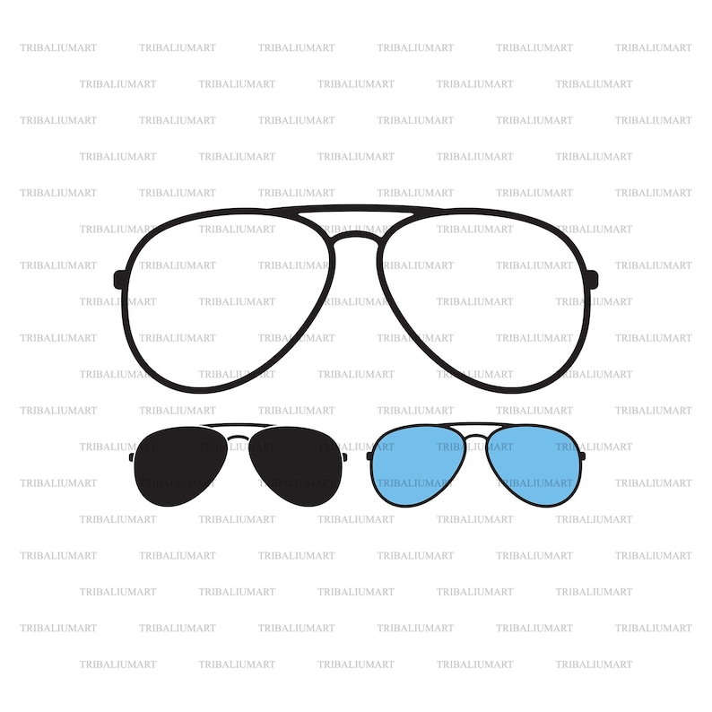 Aviator Sunglasses. Cut Files for Cricut. Clip Art Silhouette | Etsy