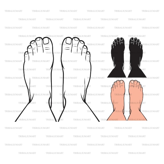 Foot Standing. Cut Files for Cricut. Clip Art Silhouettes | Etsy