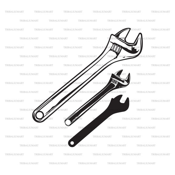 Adjustable Wrench or Spanner. Cut Files for Cricut. Clip Art - Etsy