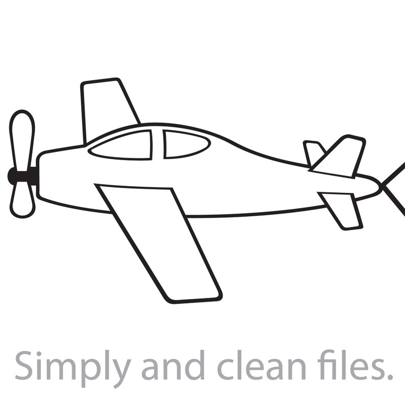 Plane With the Banner. Cut Files for Cricut. Clip Art Silhouette (eps ...