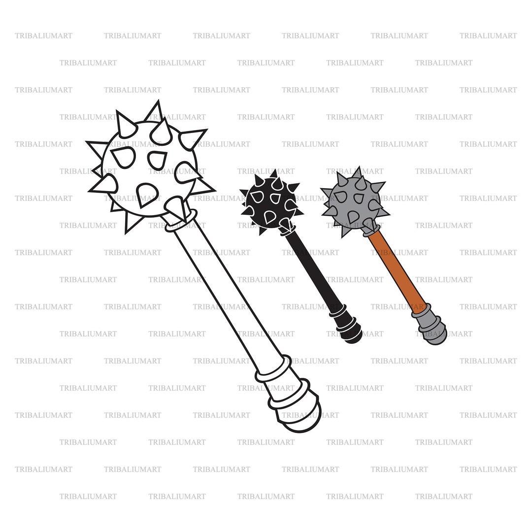 Medieval Mace - Ancient Weapon. Cut Files for Cricut. Clip Art ...