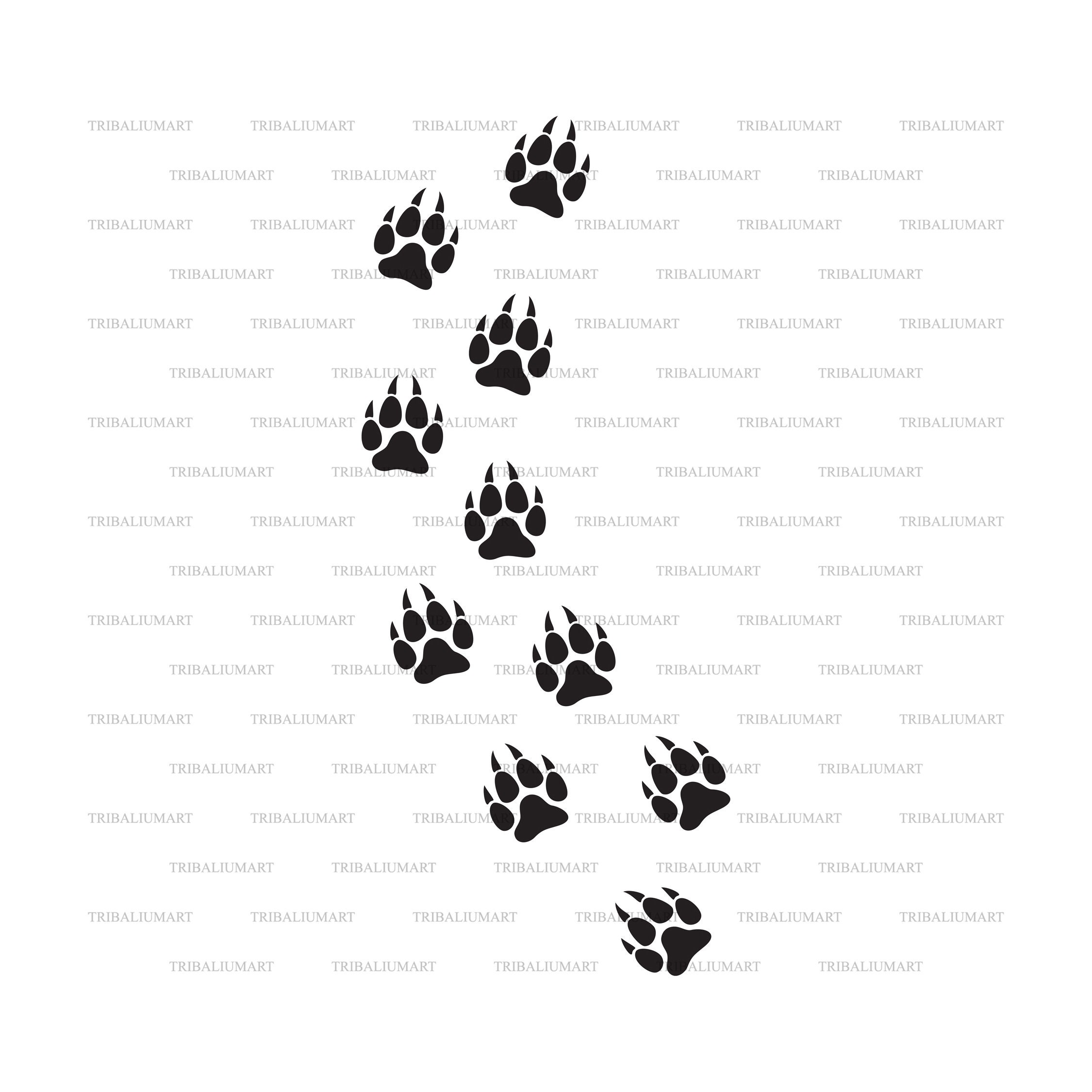 Wolf Tracks Clip Art