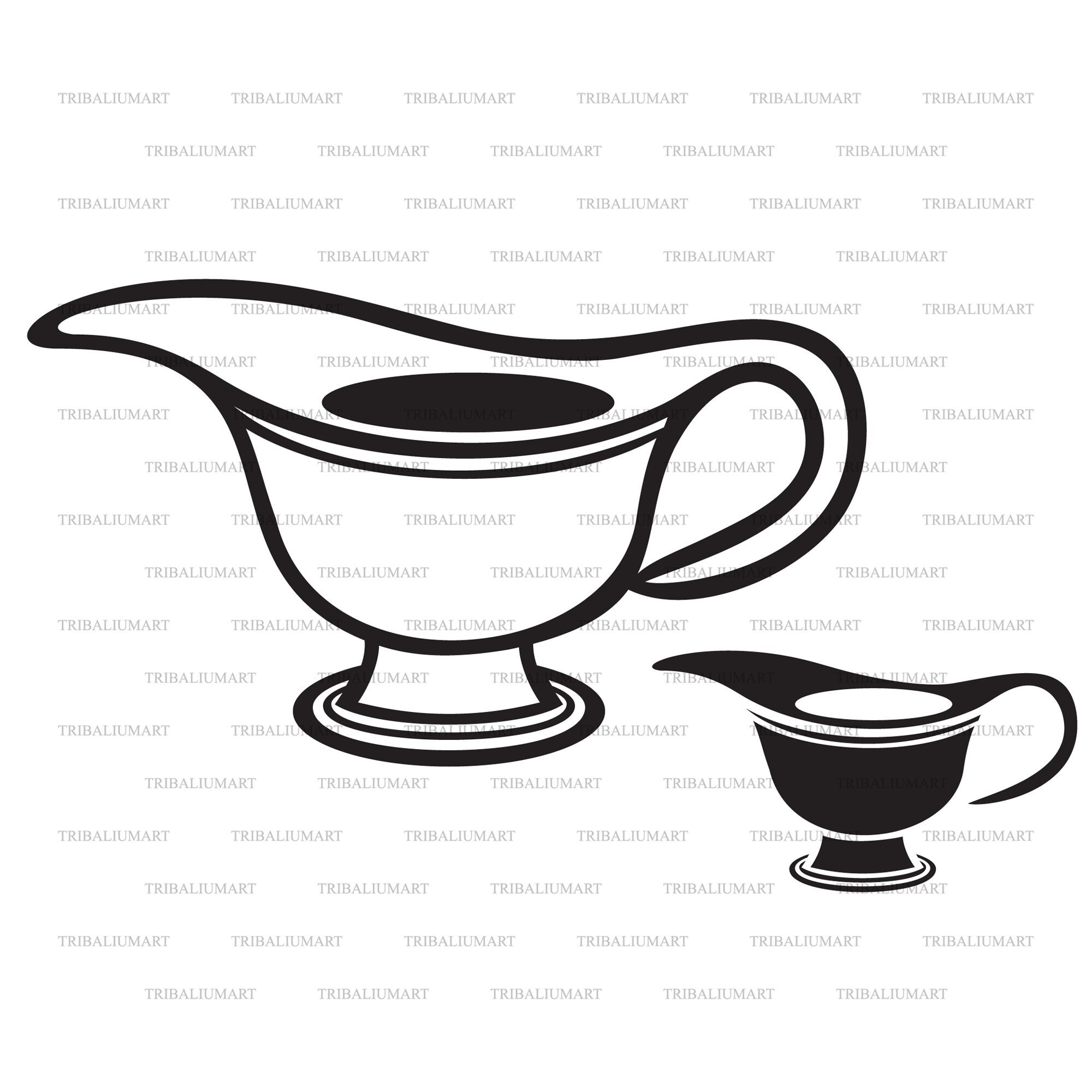 Sauce Gravy or Boat With Cream. Cut Files for Cricut. Clip Art (eps ...