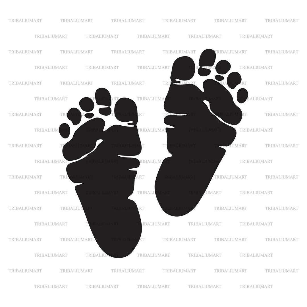 Baby Foot. Cut Files for Cricut. Clip Art Silhouette (eps, Svg, Pdf ...