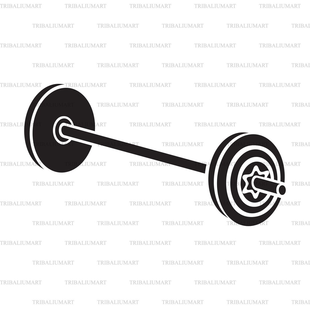 Barbell (weight or Dumbbell). Cut Files for Cricut. Clip Art Silhouette ...