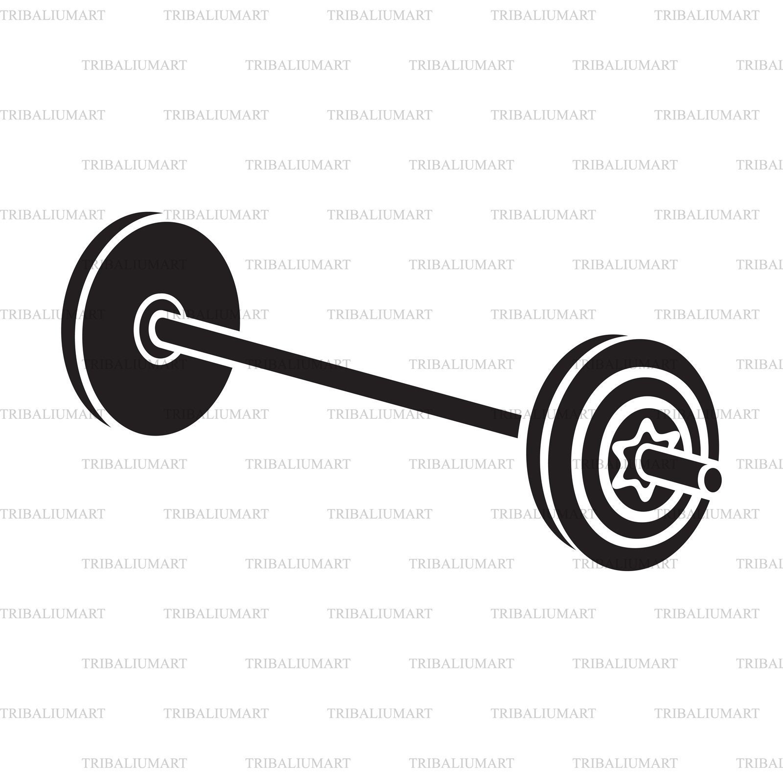 Paper, Party & Kids Dumbbell Barbell Weight Lifting Outline Clipart ...