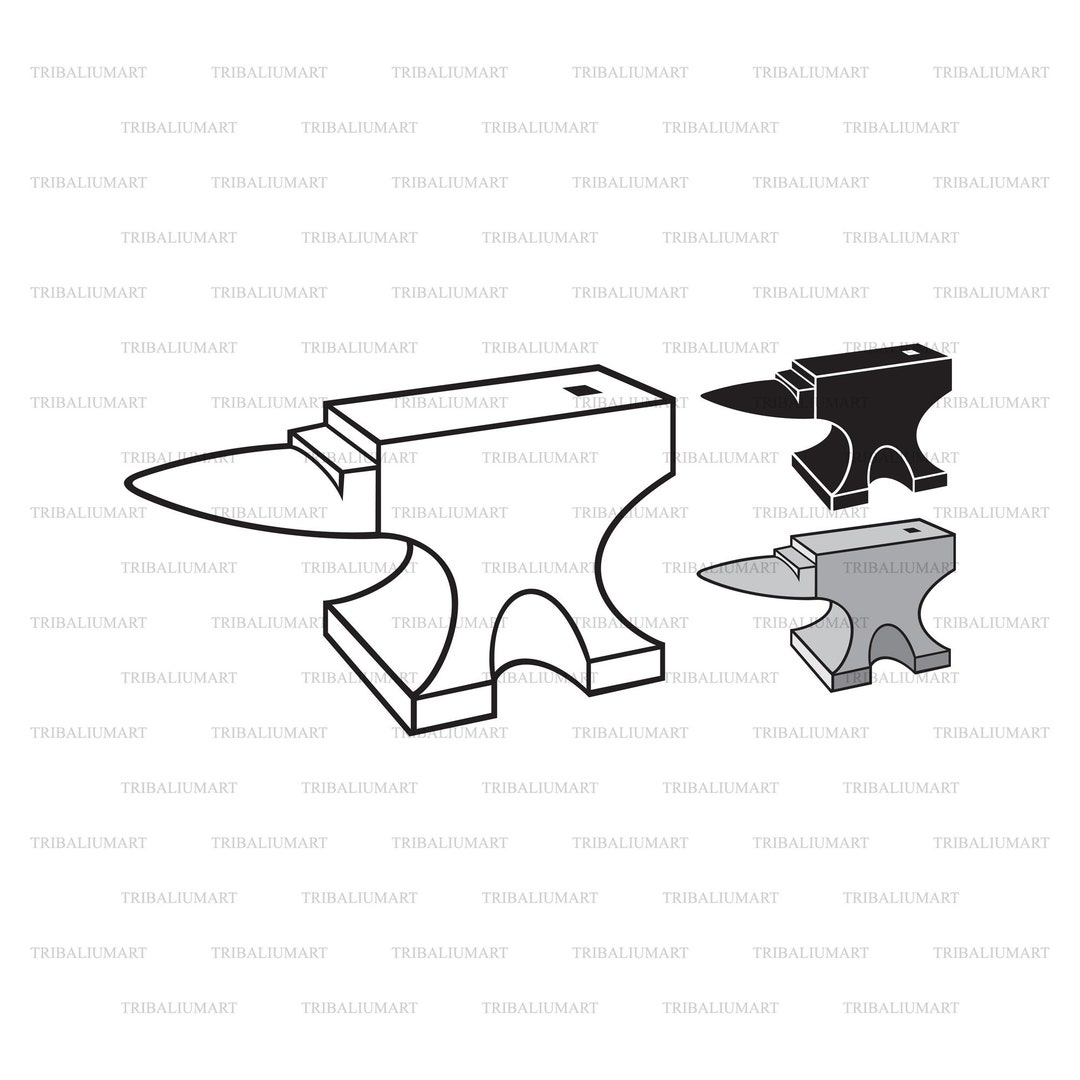Anvil. Cut Files for Cricut. Clip Art Silhouettes (eps, Svg, Pdf, Png ...