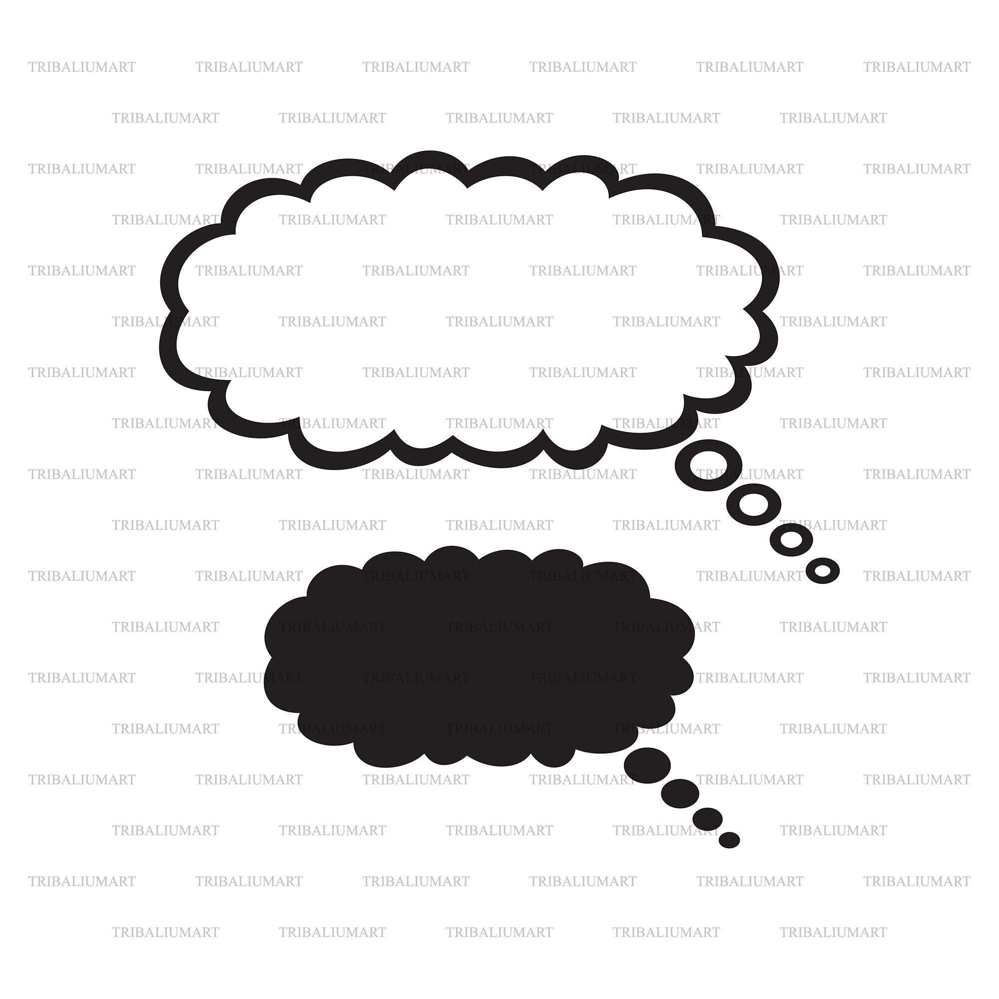 Comic speech bubble. Cut files for Cricut. Clip Art silhouette | Etsy