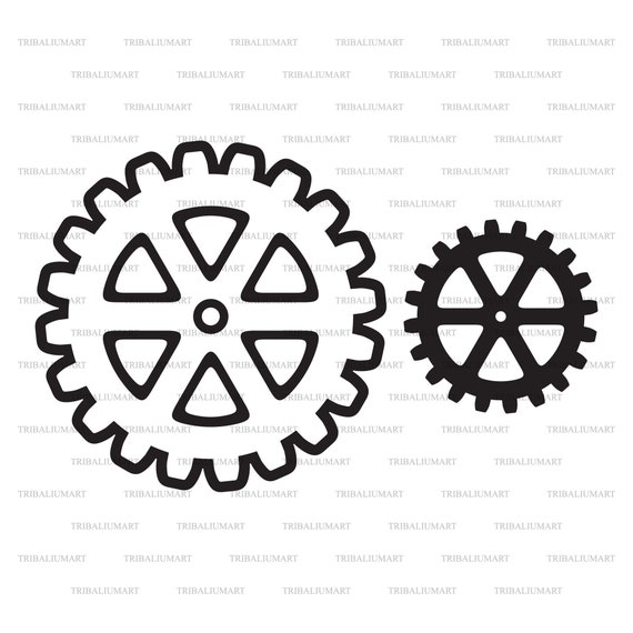 Gears machine Cog. Cut Files for Cricut. Clip Art - Etsy UK