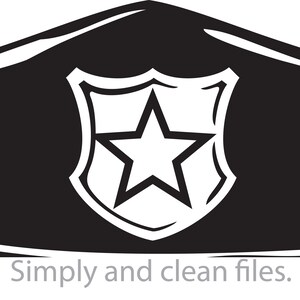 Police Officer Skull. Cut Files for Cricut. Clip Art Silhouette (eps ...