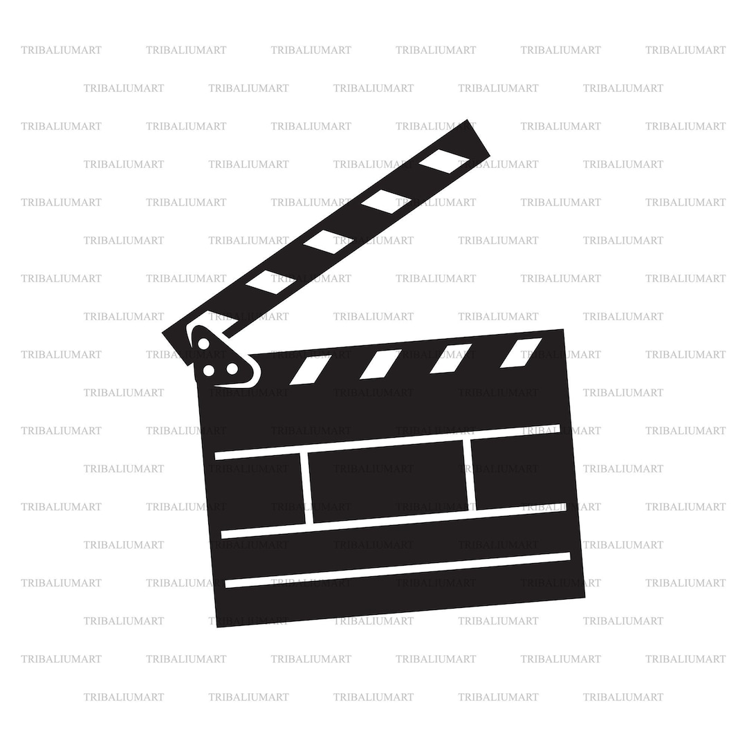 Movie Clapboard. Cut Files for Cricut. Clip Art Silhouette (eps, Svg ...