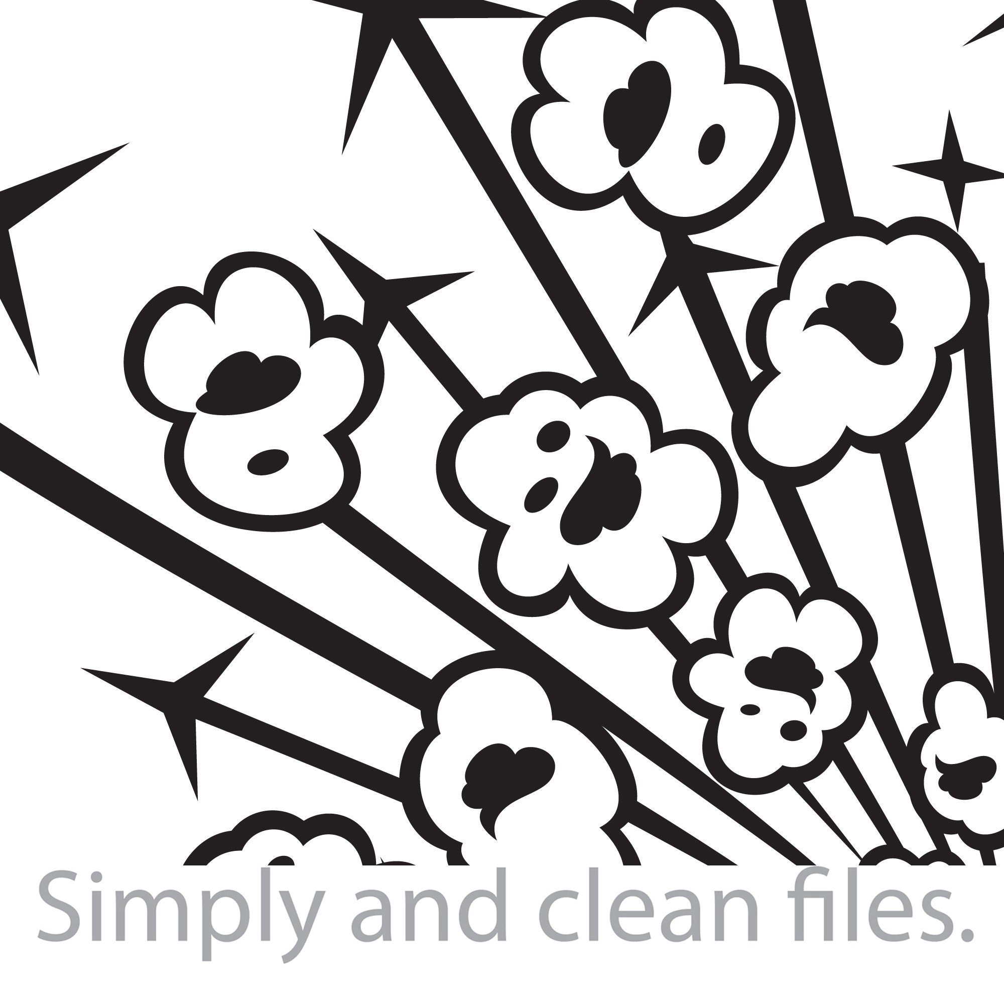 Popcorn Explosion. Cut Files for Cricut Clip Art Silhouettes | Etsy