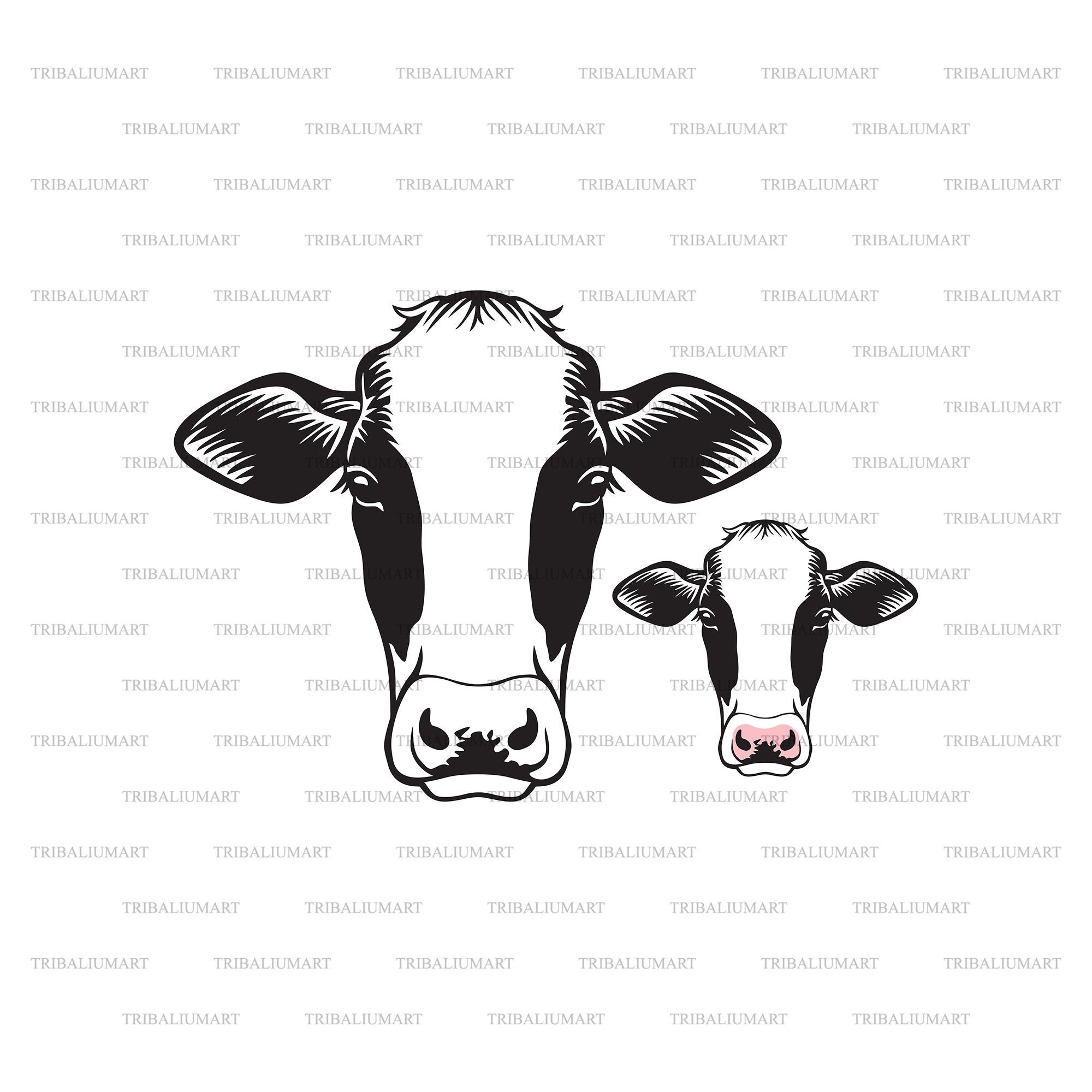 Cow Face. Cut Files for Cricut. Clip Art eps Svg Pdf Png - Etsy