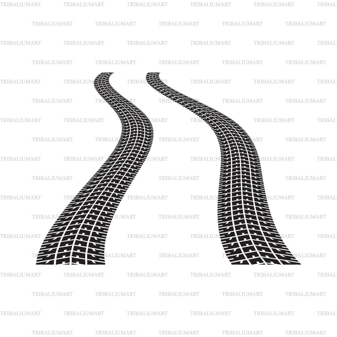 Tire Track (tire Print, Tyre Treads). Cut Files for Cricut. Clip Art ...