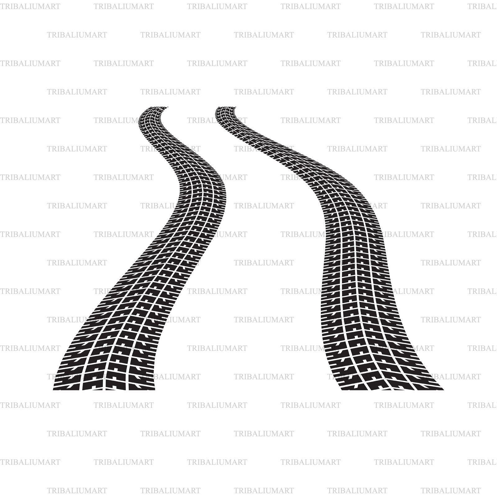 Tire Track (tire Print, Tyre Treads). Cut Files for Cricut. Clip Art ...