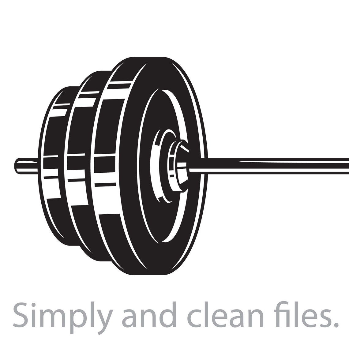 Barbell (weight or Dumbbell). Cut Files for Cricut. Clip Art Silhouette ...