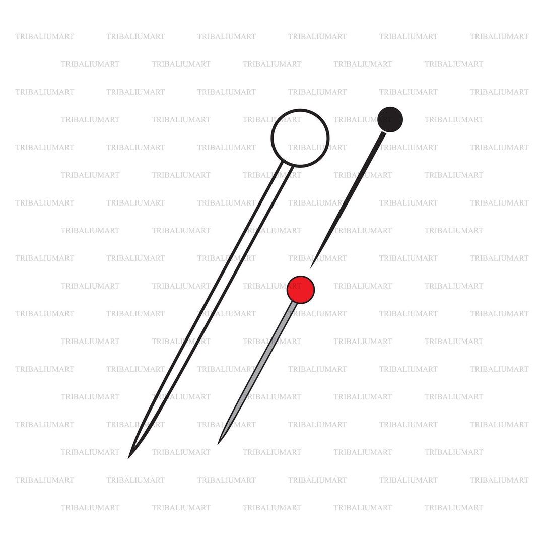 Sewing Pin. Cut Files for Cricut. Clip Art (eps, Svg, Pdf, Png, Dxf ...