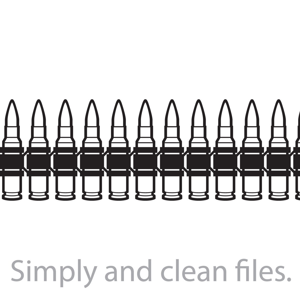 Ammo Belt. Cut Files for Cricut. Clip Art Silhouette (eps, Svg, Pdf ...