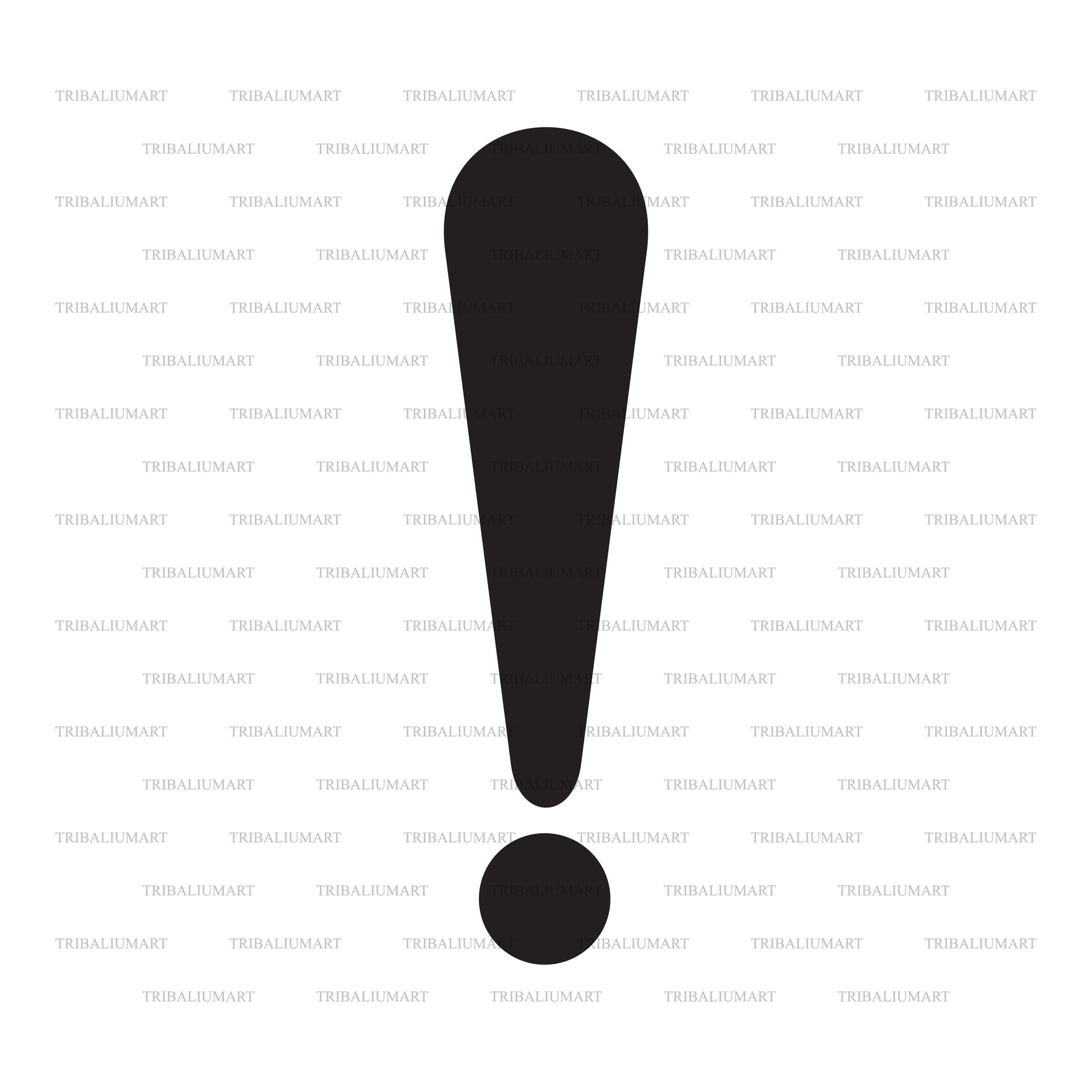 Drawing & Illustration Digital Exclamation Point Silhouette Svg Cricut ...