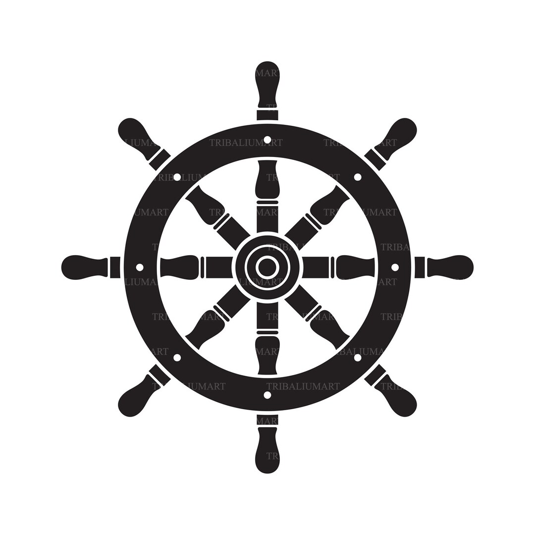 Rudder Icon. Cut Files for Cricut. Clip Art Silhouette (eps, Svg, Pdf ...