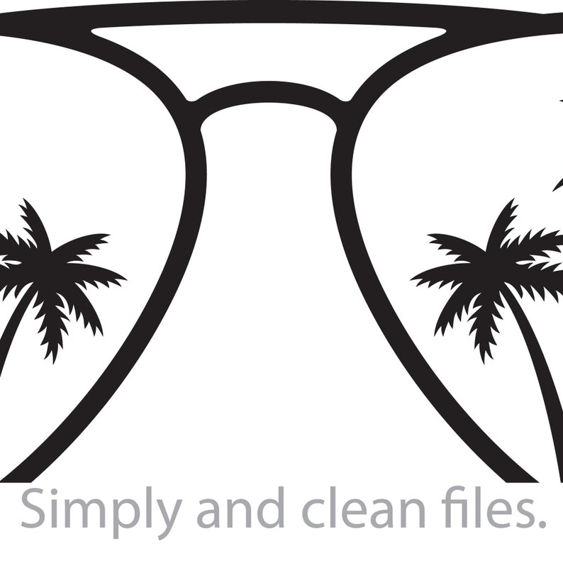 Palm Tree Aviator Sunglasses. Cut Files for Cricut. Clip Art - Etsy