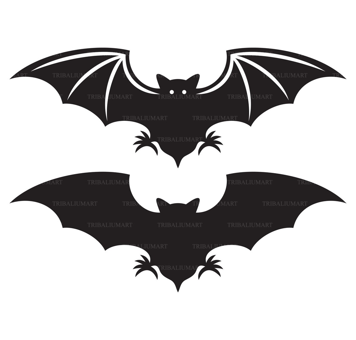 Flying Bat. Cut Files for Cricut Clip Art Silhouettes eps | Etsy