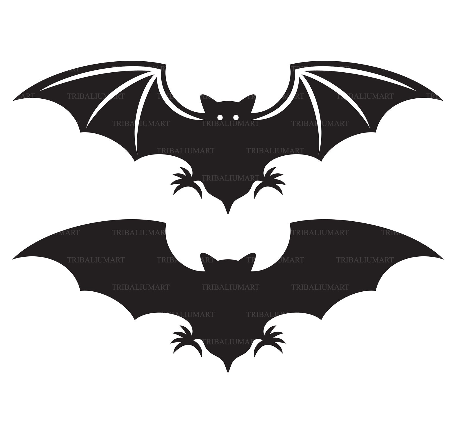 Flying Bat. Cut Files for Cricut Clip Art Silhouettes eps - Etsy Hong Kong