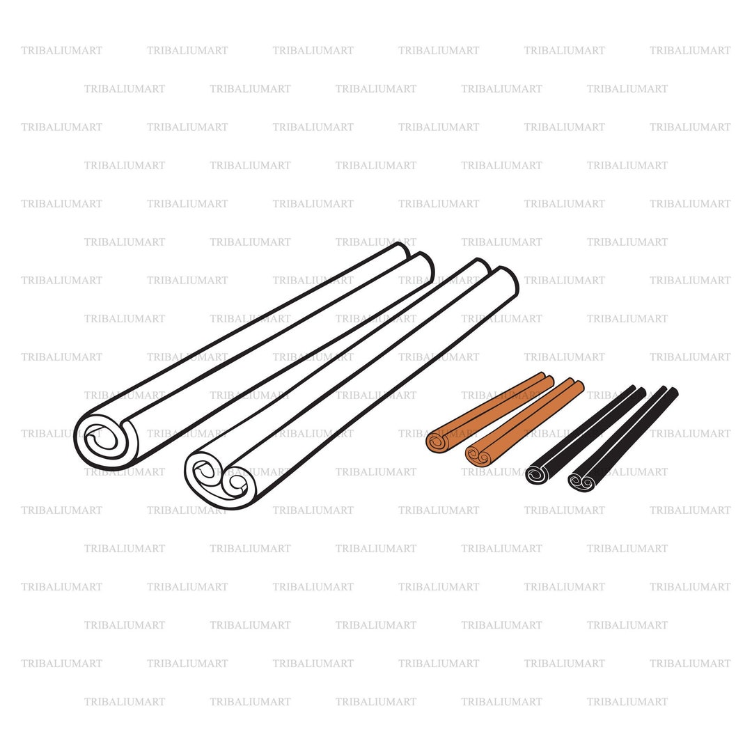 Cinnamon Sticks. Cut Files for Cricut. Clip Art Silhouettes (eps, Svg ...