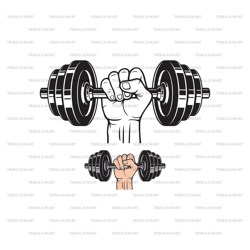 Hand Holding Dumbbell barbell. Gym Bodybuilding or Sport - Etsy