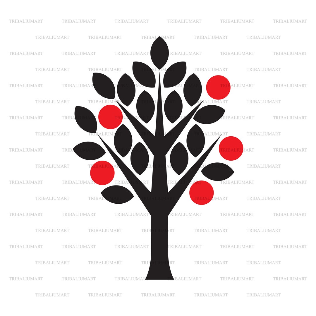 Tree Silhouette. Cut Files for Cricut. Clip Art (eps, Svg, Pdf, Png ...