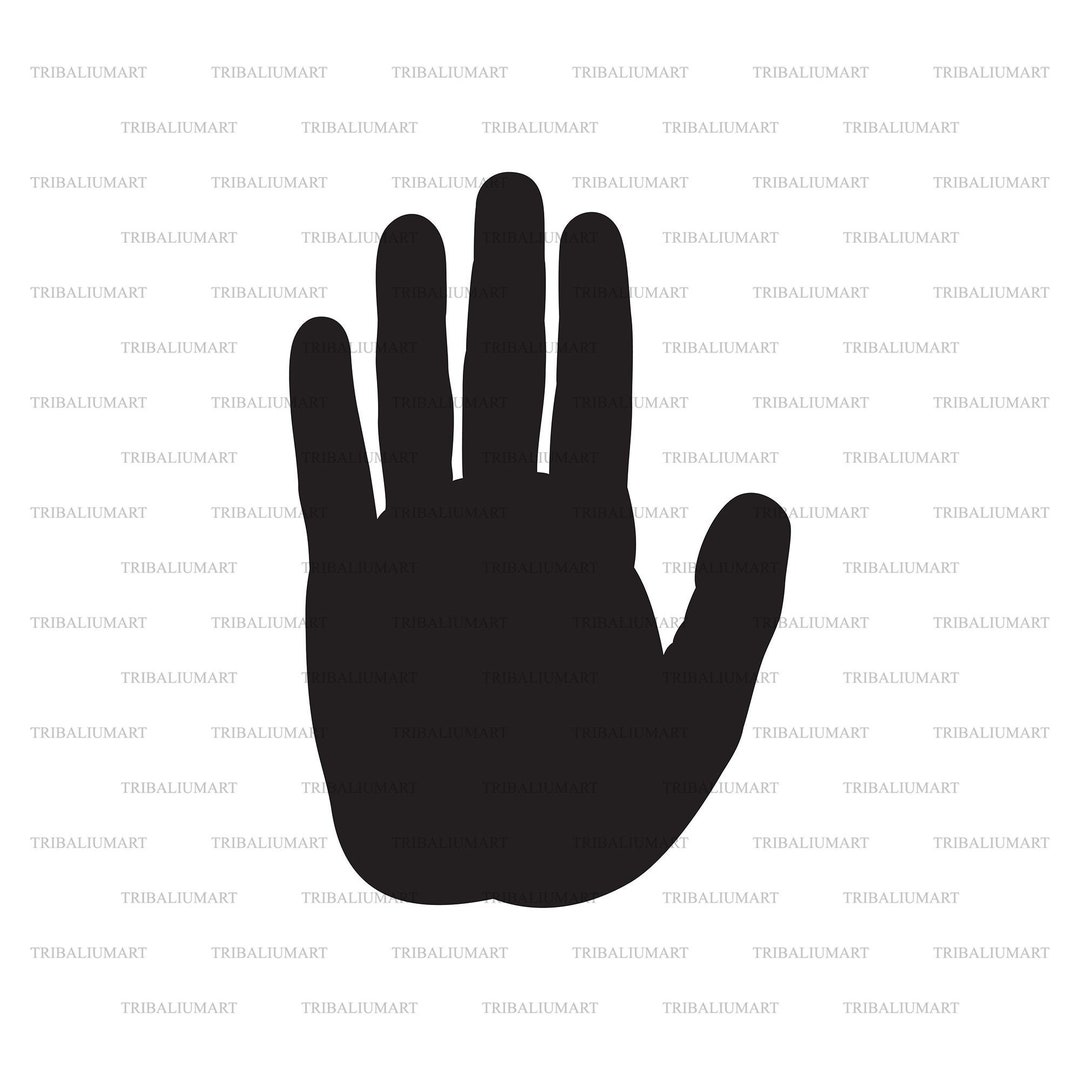 Stop Hand (hand Blocking Sign). Cut Files for Cricut, Clip Art ...