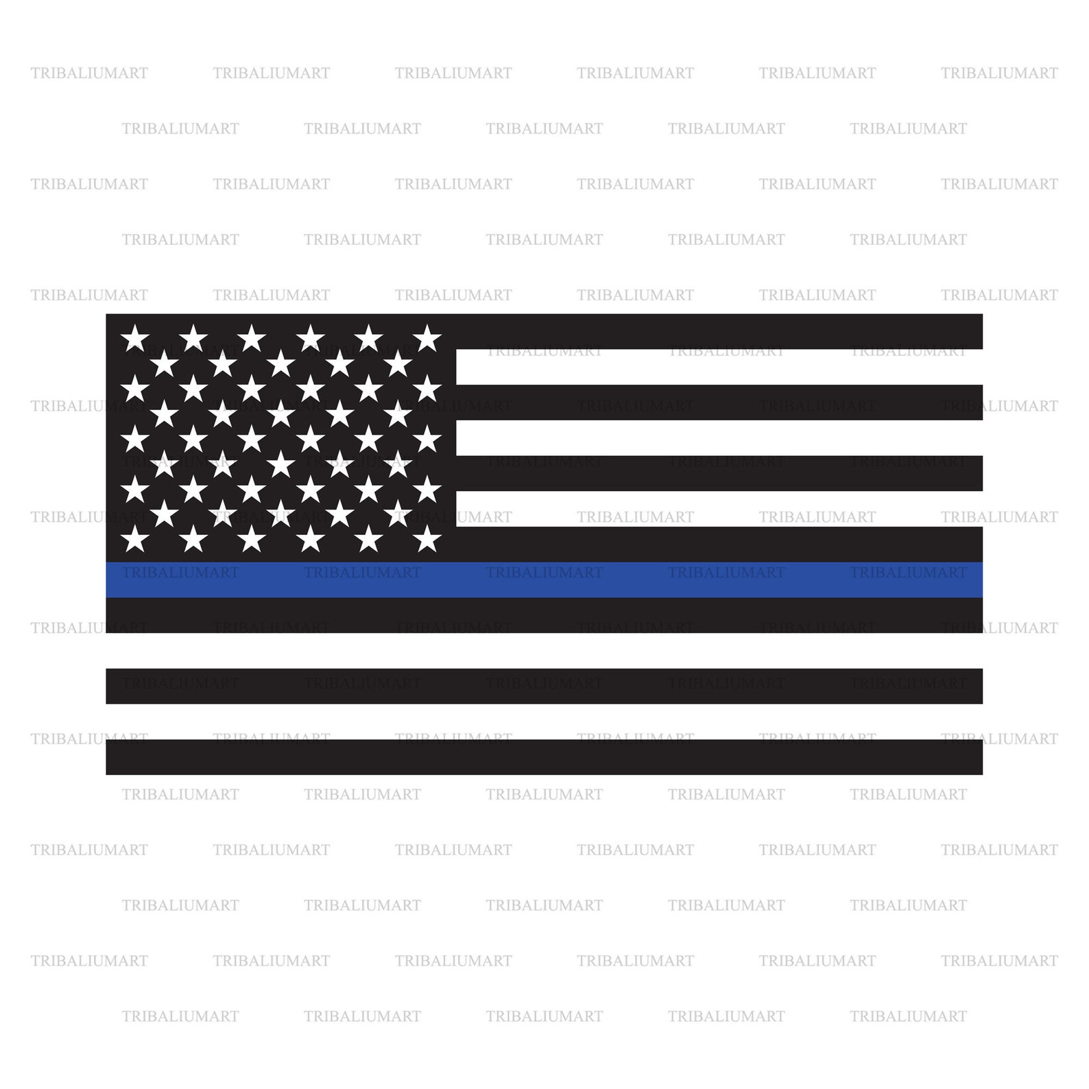 Thin Blue Line Flag (united States of America - Police Support Flag ...